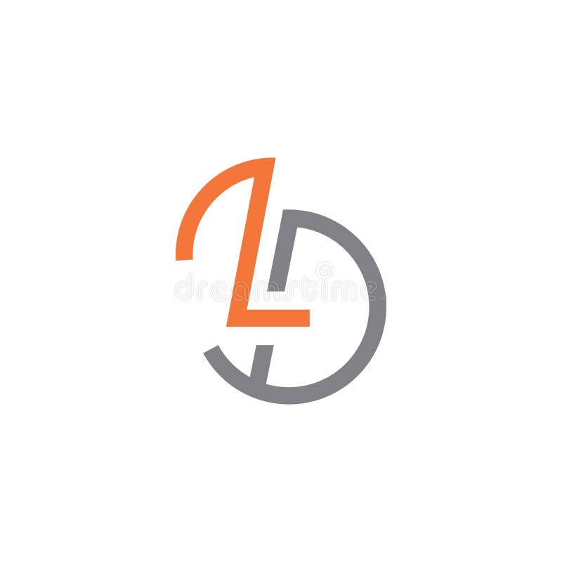 LD Letter Logo Template Color Line Vector Web Design Stock Illustration ...