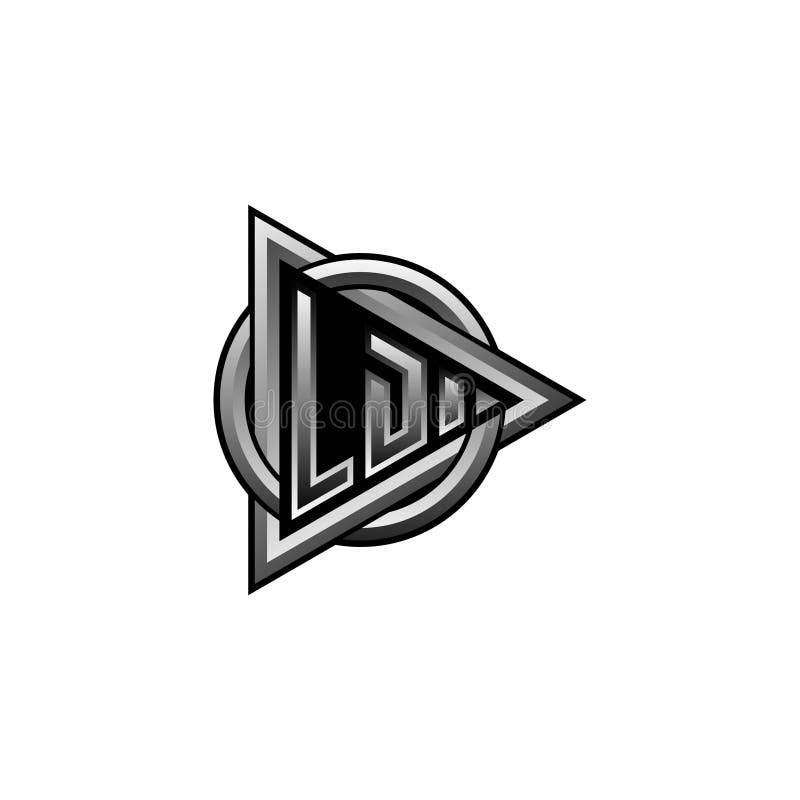 LD Logo Letter Triangle and Circle Rounded Stock Vector - Illustration ...