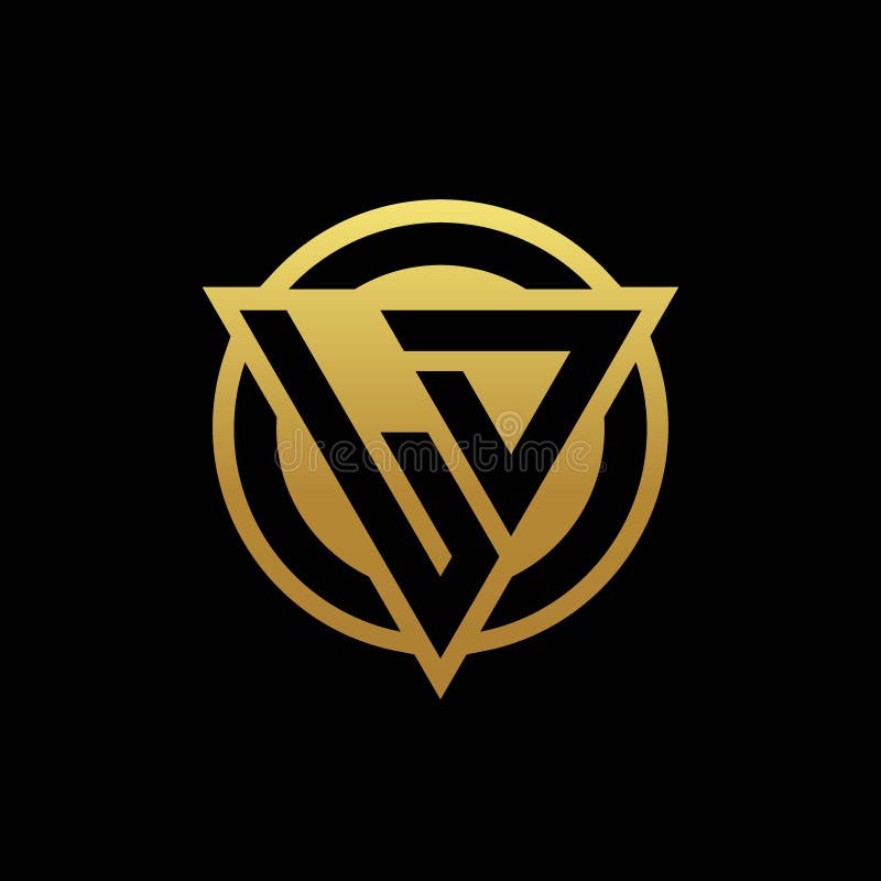 LD Logo Monogram with Triangle Shape and Circle Rounded Isolated on ...