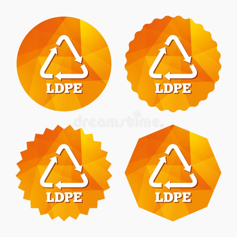 Ld-pe Sign Icon. Low-density Polyethylene. Stock Vector - Illustration ...