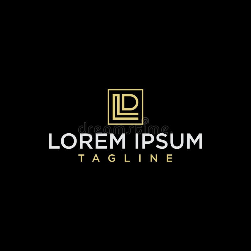 Ld or Dl Square Logo Design Stock Illustration - Illustration of ...