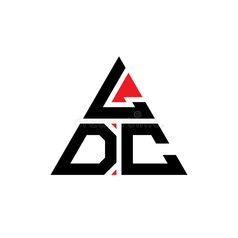 LDC Triangle Letter Logo Design with Triangle Shape. LDC Triangle Logo ...