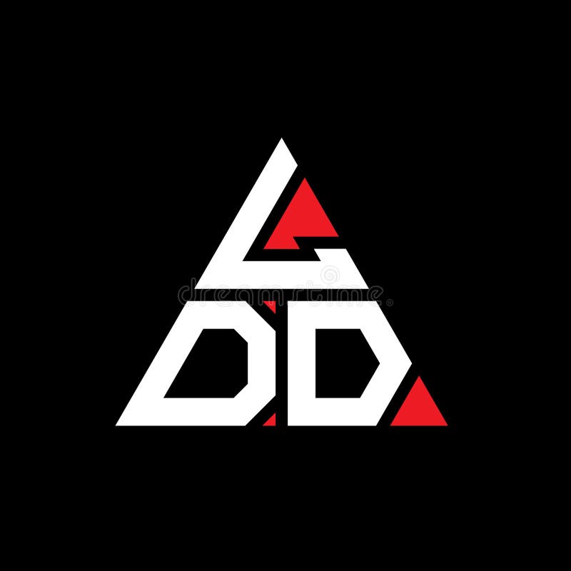 LDD Triangle Letter Logo Design with Triangle Shape. LDD Triangle Logo ...