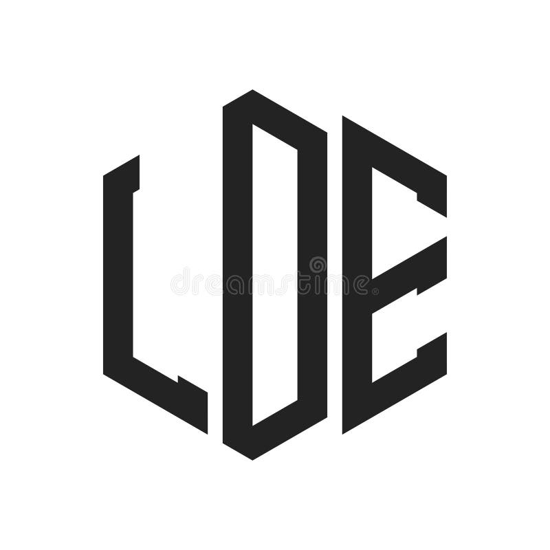 LDE Logo Design. Initial Letter LDE Monogram Logo Using Hexagon Shape ...