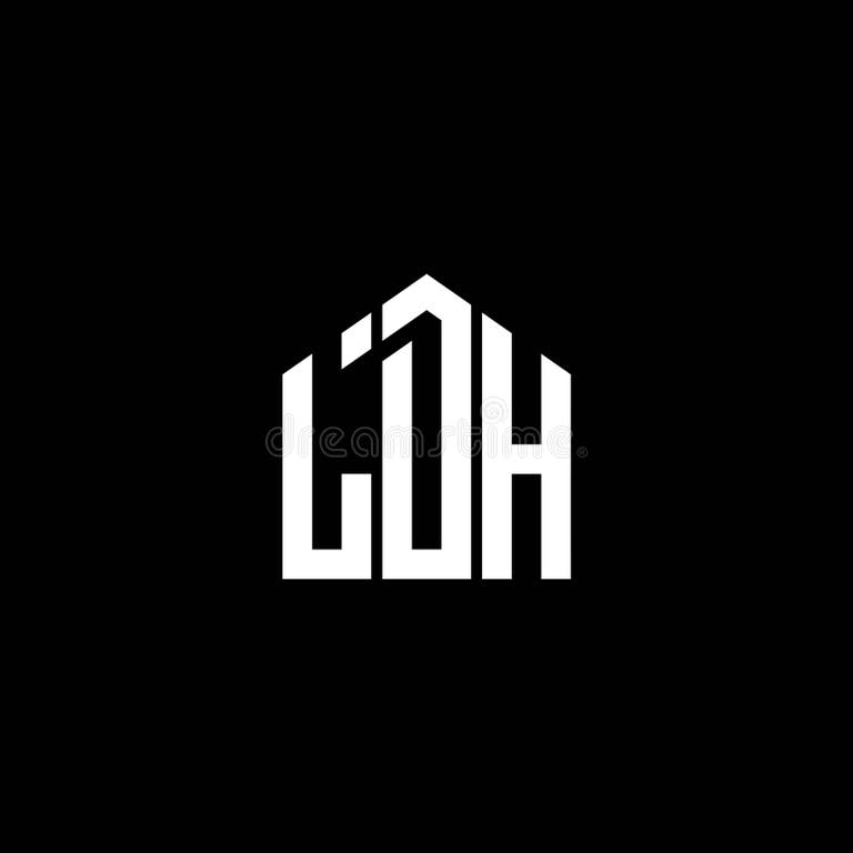 LDH Letter Logo Design on BLACK Background. LDH Creative Initials ...