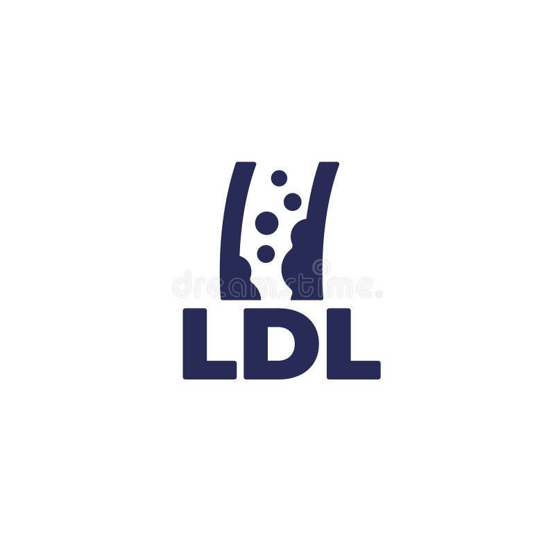 LDL Cholesterol Icon with an Artery on White Stock Vector ...