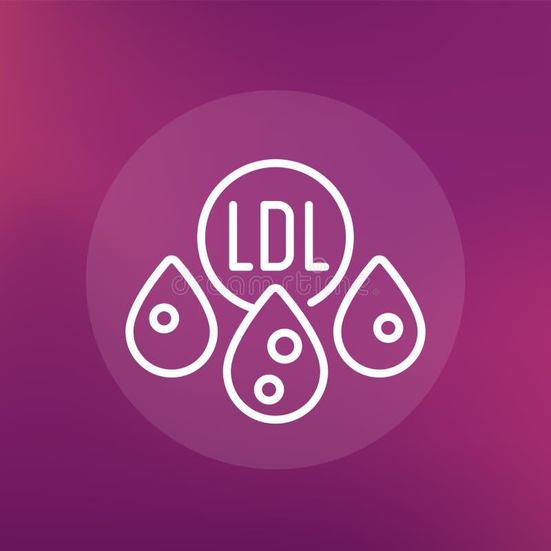 LDL Cholesterol Icon, Line Design Stock Vector - Illustration of care ...