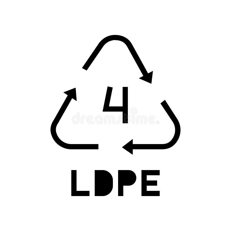 Ldpe Plastic Product Sign Glyph Icon Vector Illustration Stock ...