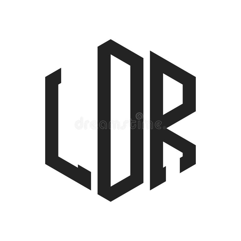 LDR Logo Design. Initial Letter LDR Monogram Logo Using Hexagon Shape ...