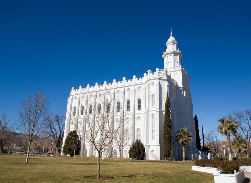LDS St George Temple stock image. Image of sacred, george - 4264077