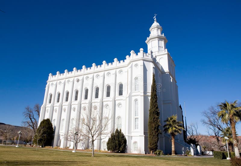 LDS St George Temple stock photo. Image of blue, sacred - 4264138