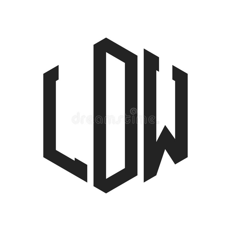 LDW Logo Design. Initial Letter LDW Monogram Logo Using Hexagon Shape ...