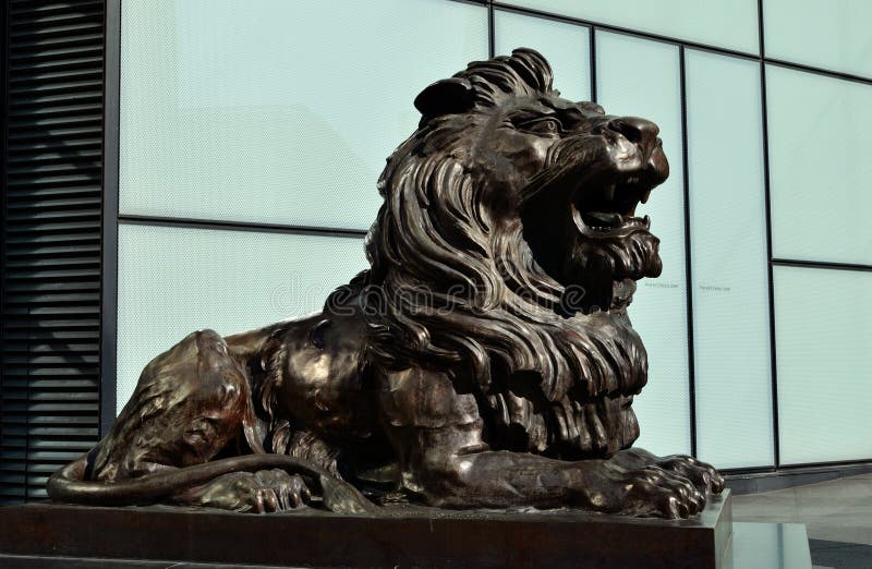 León de HSBC foto de archivo. Imagen de finanzas, edificio - 59288516
