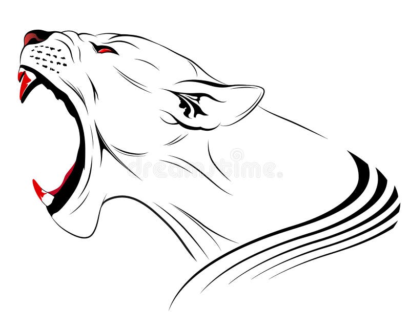 Leona vectorial ilustración del vector. Ilustración de leopardo - 17345629