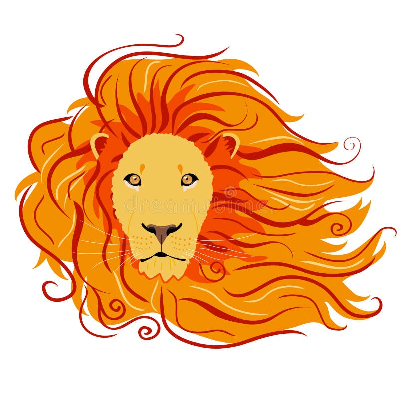 León salvaje ilustración del vector. Ilustración de emblema - 26242951