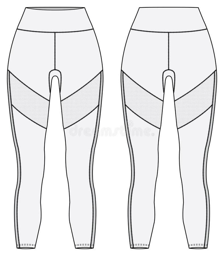 Women Yoga Running Sports Leggings Stock Vector - Illustration of tight ...