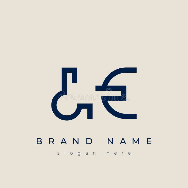 LE Alphabet Letter Icon Logo Stock Vector - Illustration of abstract ...