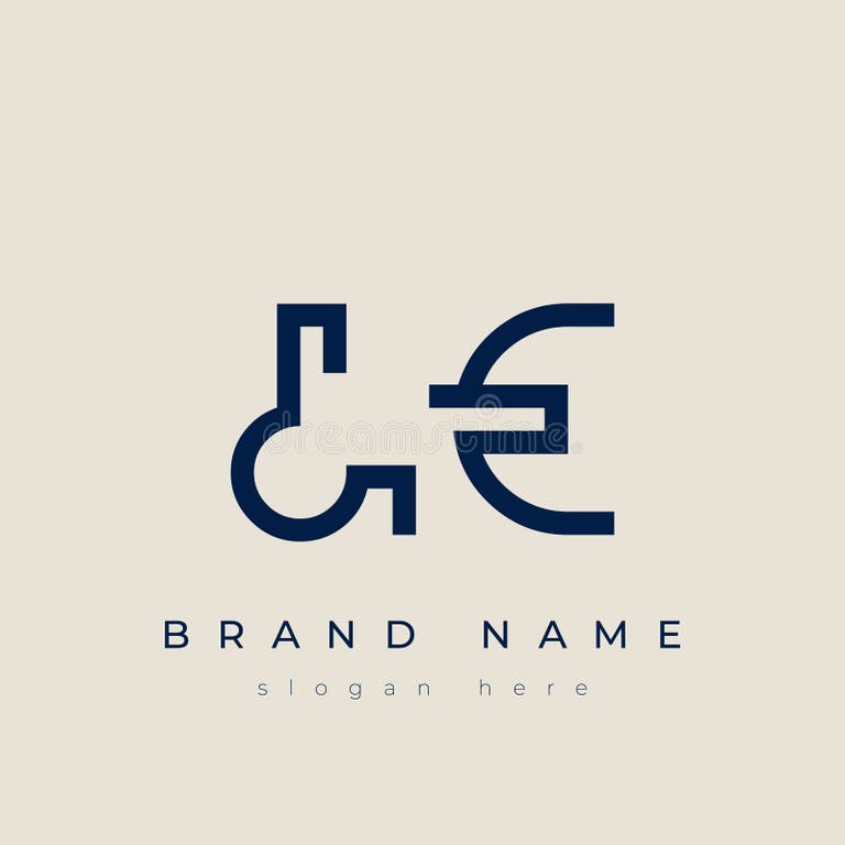 LE Alphabet Letter Icon Logo Stock Vector - Illustration of abstract ...