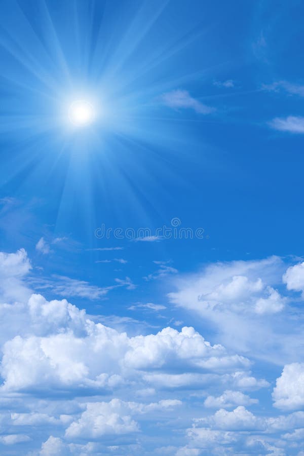 Le Beau Soleil De Ciel Bleu Image stock - Image du jour, lumineux: 8489473