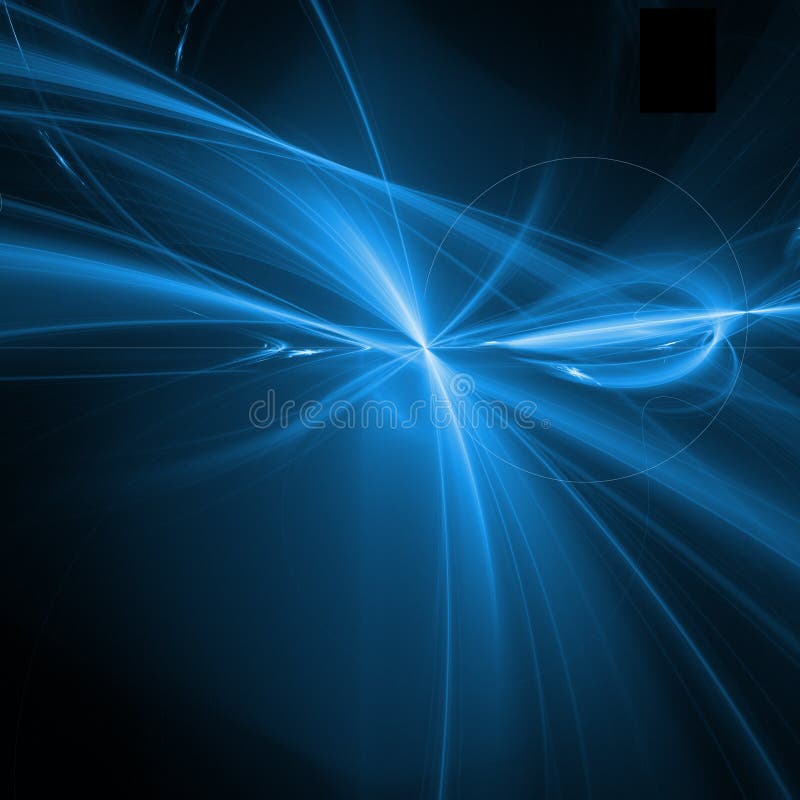 Le bleu courbe la fractale illustration stock. Illustration du ...