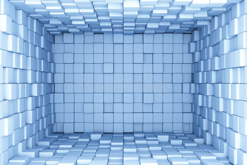 Cubes bleus illustration stock. Illustration du mosaïque - 62062290
