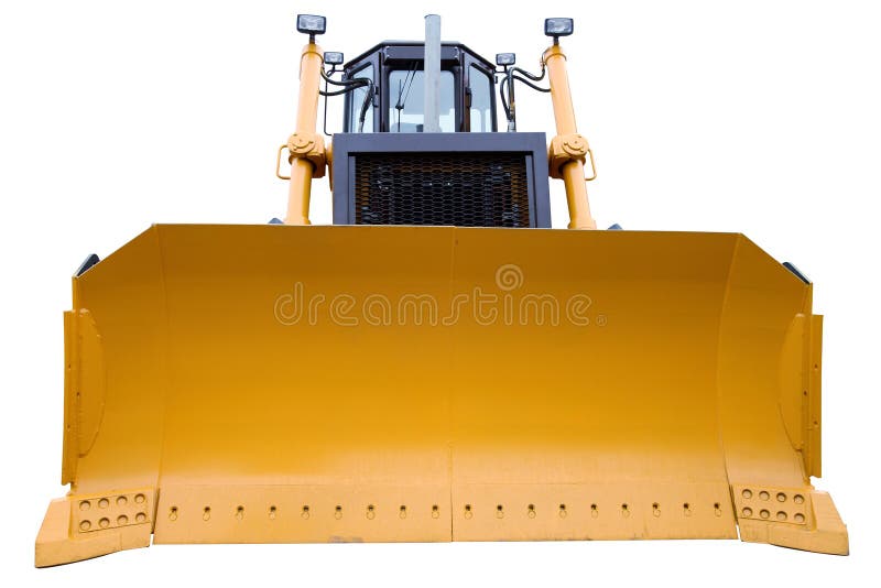 Le bouteur jaune moderne image stock. Image du puissant - 39161955