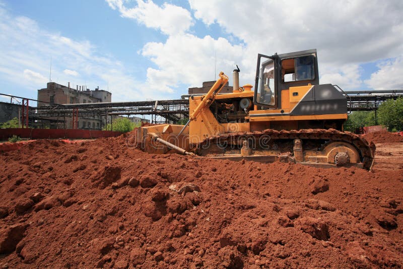 Bouteur de construction image stock. Image du industrie - 20293679