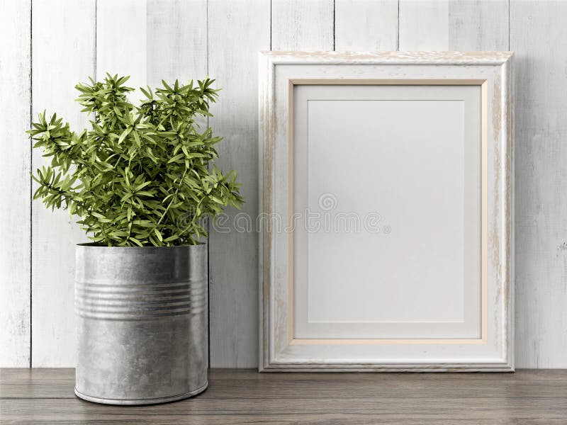 Le Cadre Moderne Vide De Style, 3D Rendent Photo stock - Image du ...