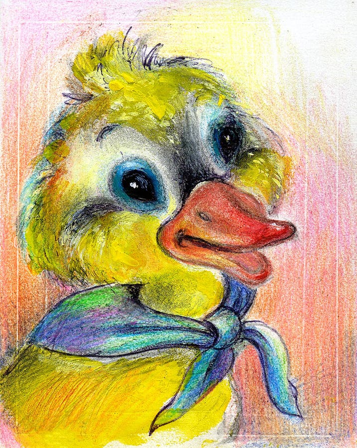 Le caneton dessiné illustration stock. Illustration of fée - 8710821