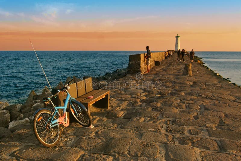 Le Cap D Adge stock image. Image of cape, languedoc, adge - 13226947