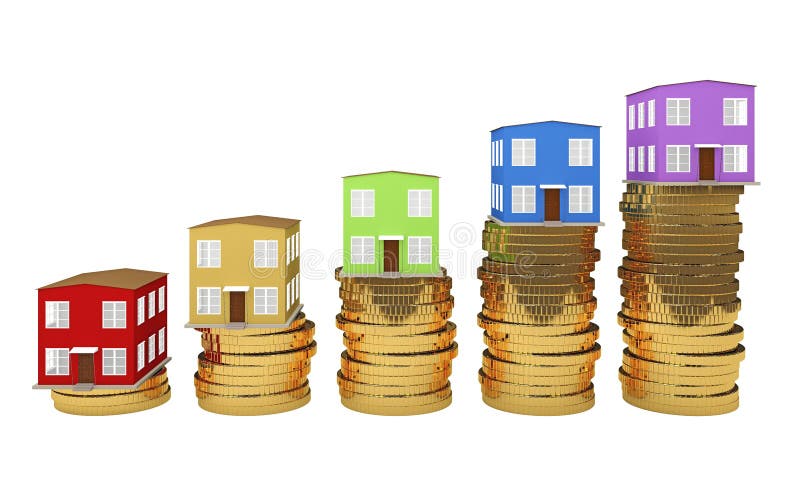 Le case colorate illustrazione di stock. Illustrazione di costruzione ...