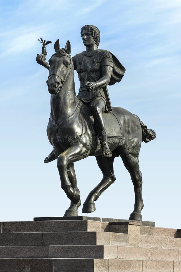 Le Chef Grec Alexander the Great Sur Le Cheval Photo stock - Image of ...