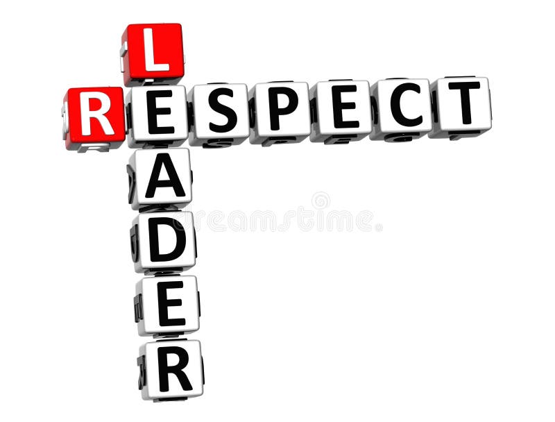 Le Chef Respect Des Mots Croisé 3D Sur Le Fond Blanc Illustration Stock ...