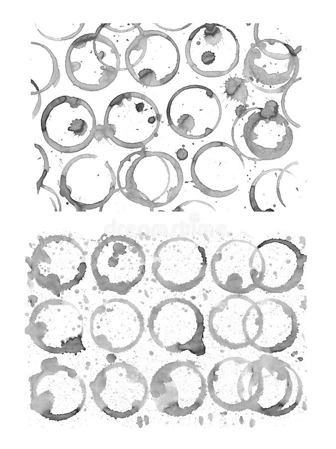 Le Chiazze Dei Segni Della Tazza Spruzza Illustrazione di Stock ...