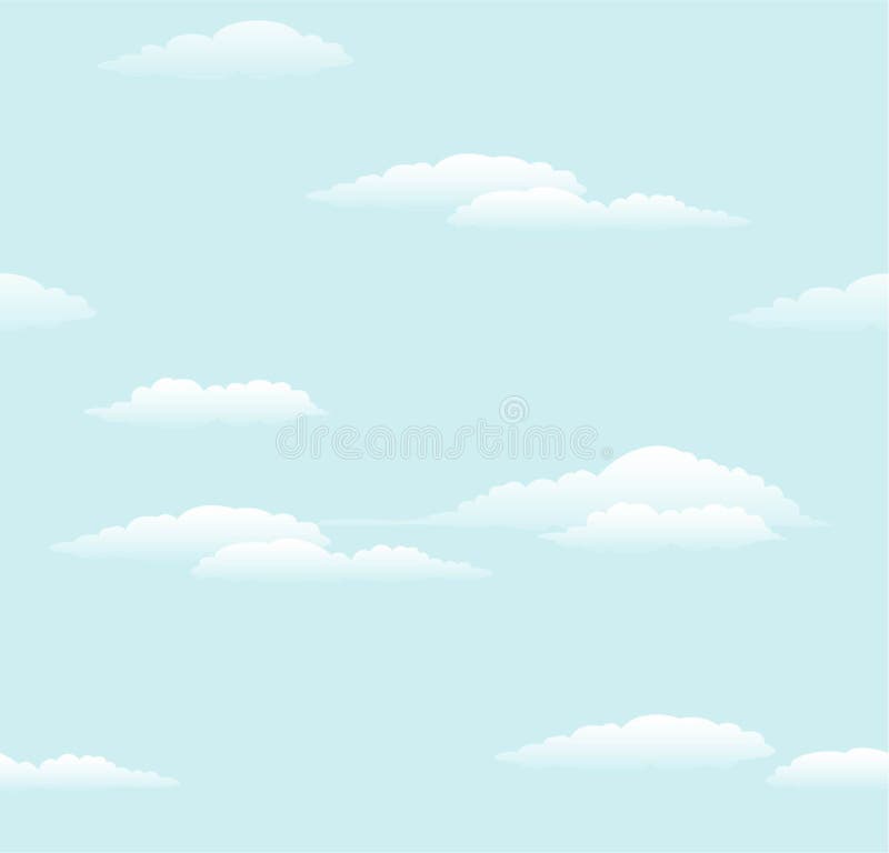 Ciel Bleu Avec Nuages. Fond De Style Anime Avec Soleil Brillant Et ...