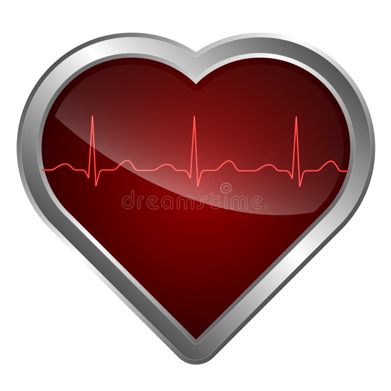 Le Cœur Et L'électrocardiogramme Illustration de Vecteur - Illustration ...