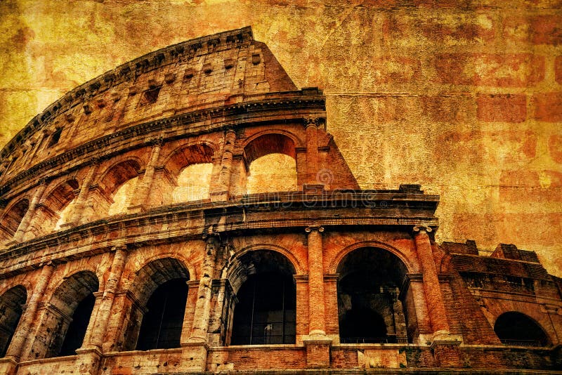 Le Colisée Avec Une Texture Ancienne Image stock - Image of empire ...
