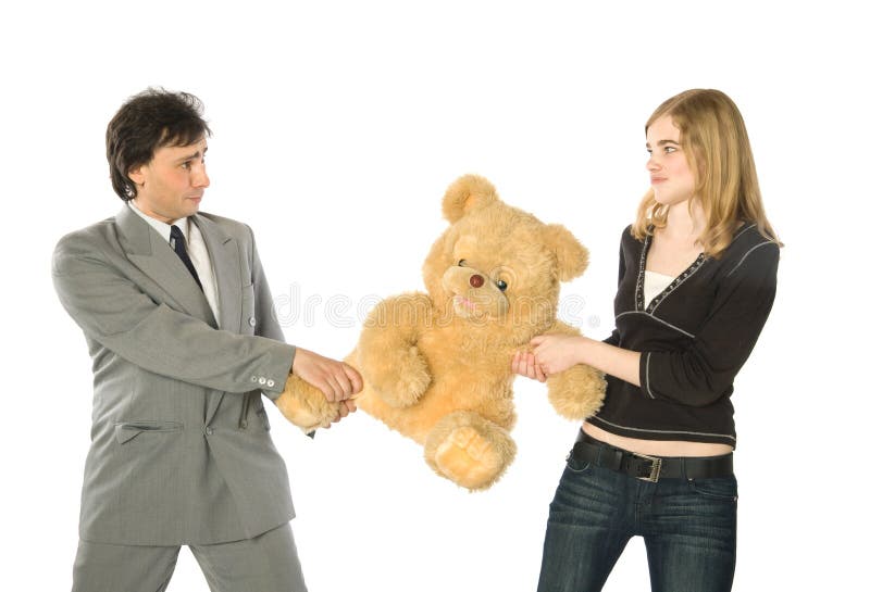 Le Combat Au-dessus De L'nounours-portent Image stock - Image du ...