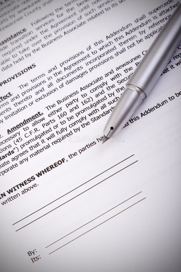 Le contrat photo stock. Image du accord, impression, vente - 7615284