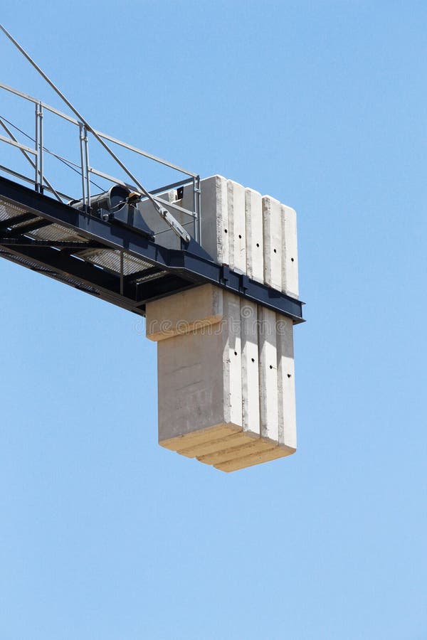 Le Contrepoids D'une Grue De Construction, Détail Image stock - Image ...