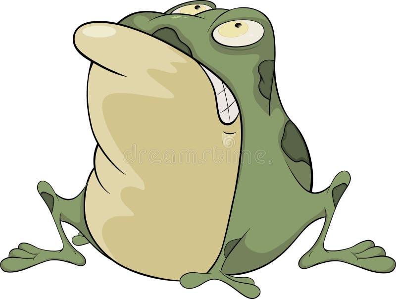 Le Dessin Animé Vert De Crapaud Illustration de Vecteur - Illustration ...