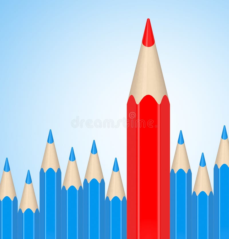 Le crayon rouge illustration stock. Illustration du affaires - 48219789