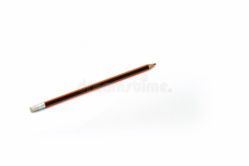 Le Crayon Se Trouve Sur Une Surface Blanche IsolÃ©e Sur Le Blanc Photo ...
