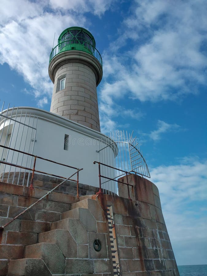 Lighthouse - View from the Rocks Below - on a Bright Sunny Afternoon ...