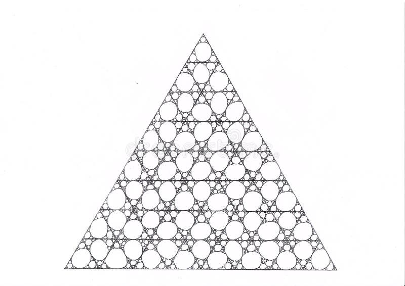 Dessin D'une Triangle Faite De Plus Petites Triangles Illustration ...