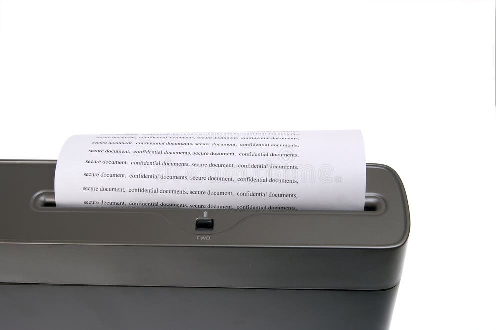 Le destructeur de papier image stock. Image du affaires - 15217101