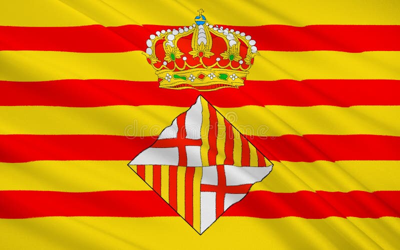 Drapeau de Barcelone illustration stock. Illustration du union - 82154631