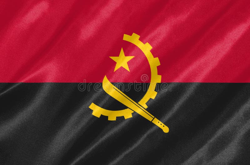 Le drapeau de l'Angola illustration stock. Illustration du éducation ...