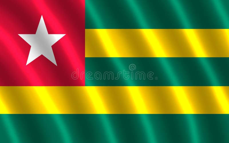 Le drapeau du Togo illustration stock. Illustration du soyez - 116275462