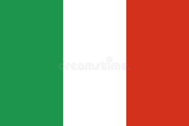 Le Drapeau Vert Et Blanc Et Rouge De L'italie. Illustration Stock ...